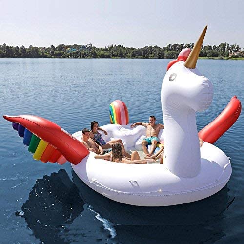 6 people new unicorn floating row inflatable new floating bed 6 people ...