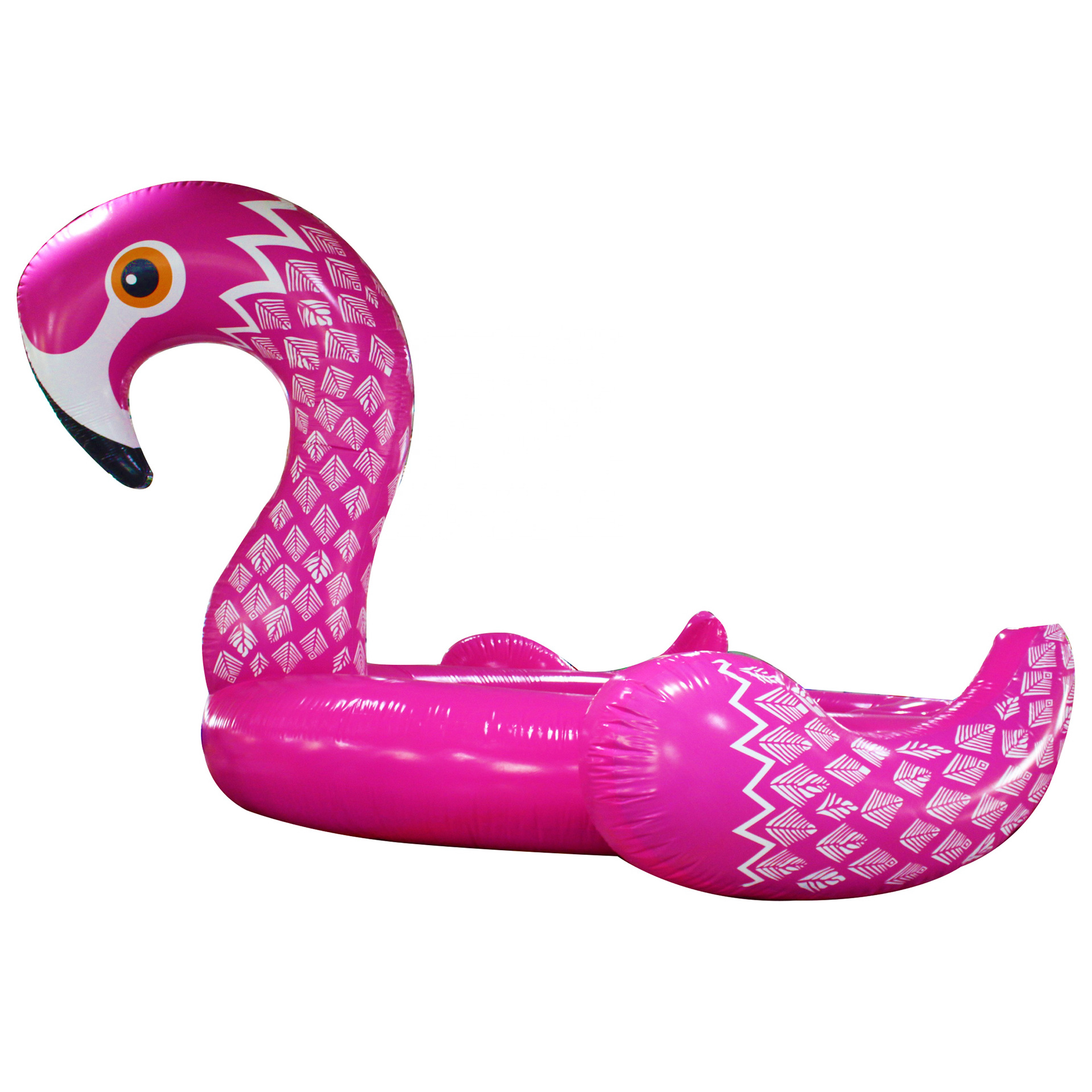 Large inflatable pink flamingo swimming pool floating party toy with ...