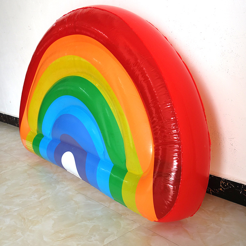 Outdoor inflatable rainbow floating row Plastic thickening inflatable ...